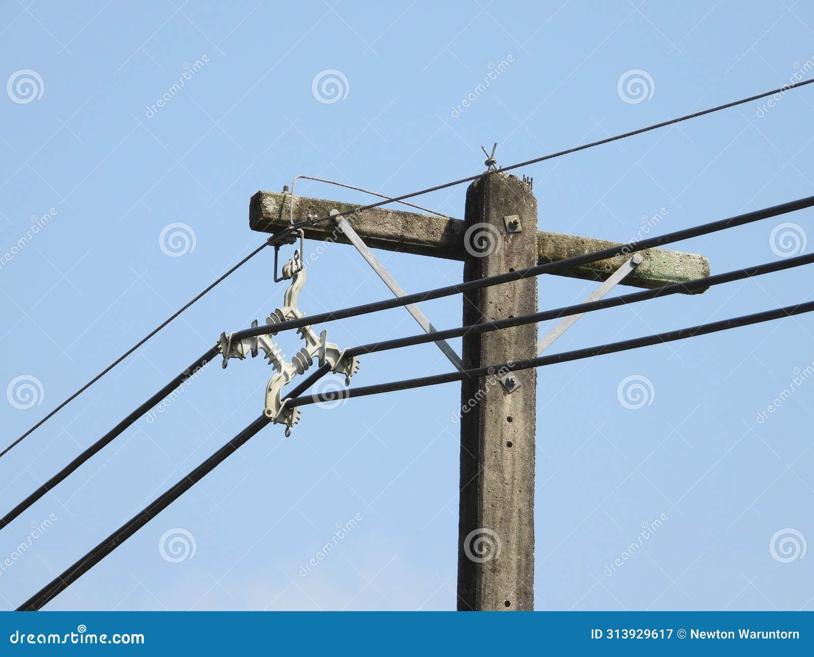 Cable Spacer for Distribution System Stock Image - Image of ...