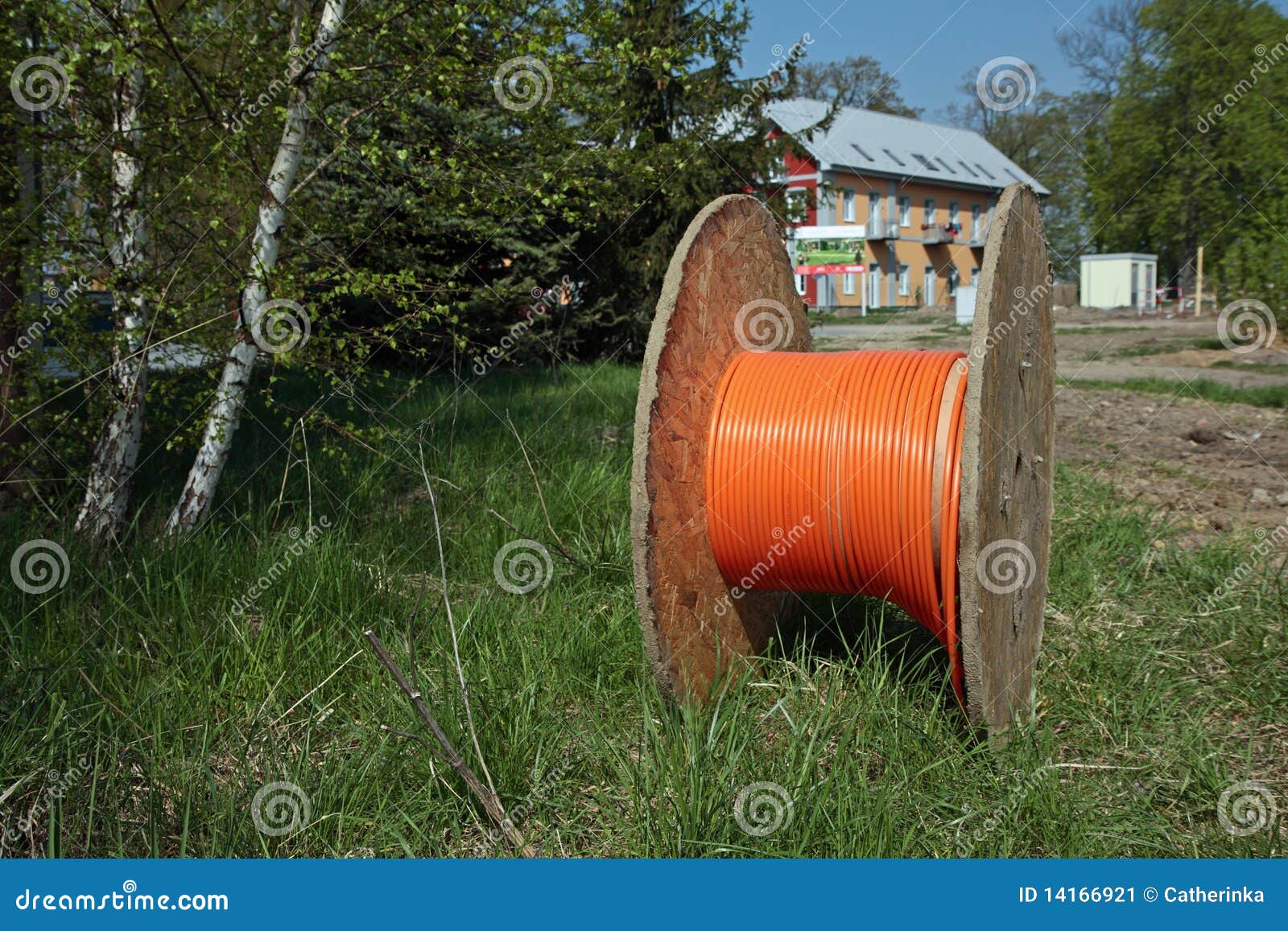 Cable on spool stock image. Image of electricity, cable - 14166921