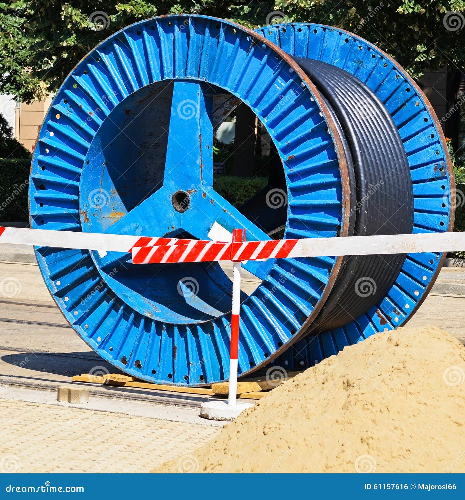 Cable spool stock photo. Image of optic, spool, industry - 61157616