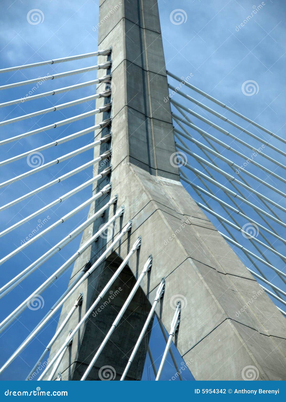 Cable Stay Bridge Tower stock photo. Image of bearing - 5954342