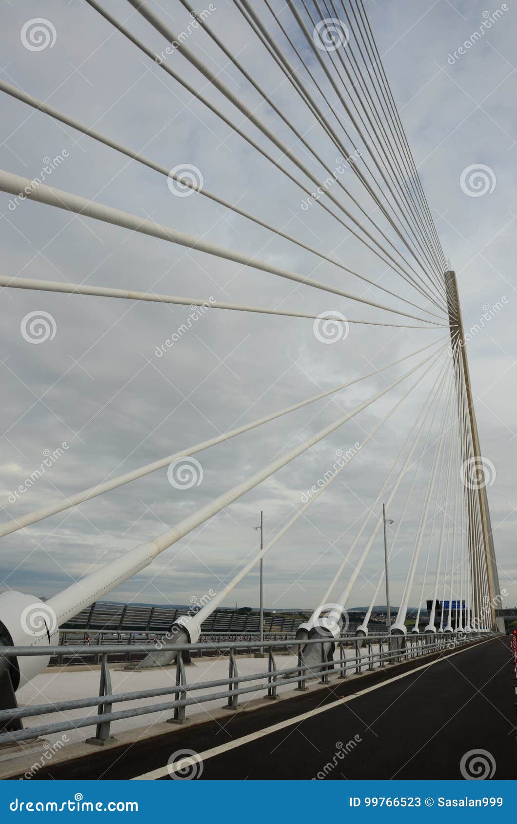 Cable Stay Bridge stock image. Image of engineering, architecture ...