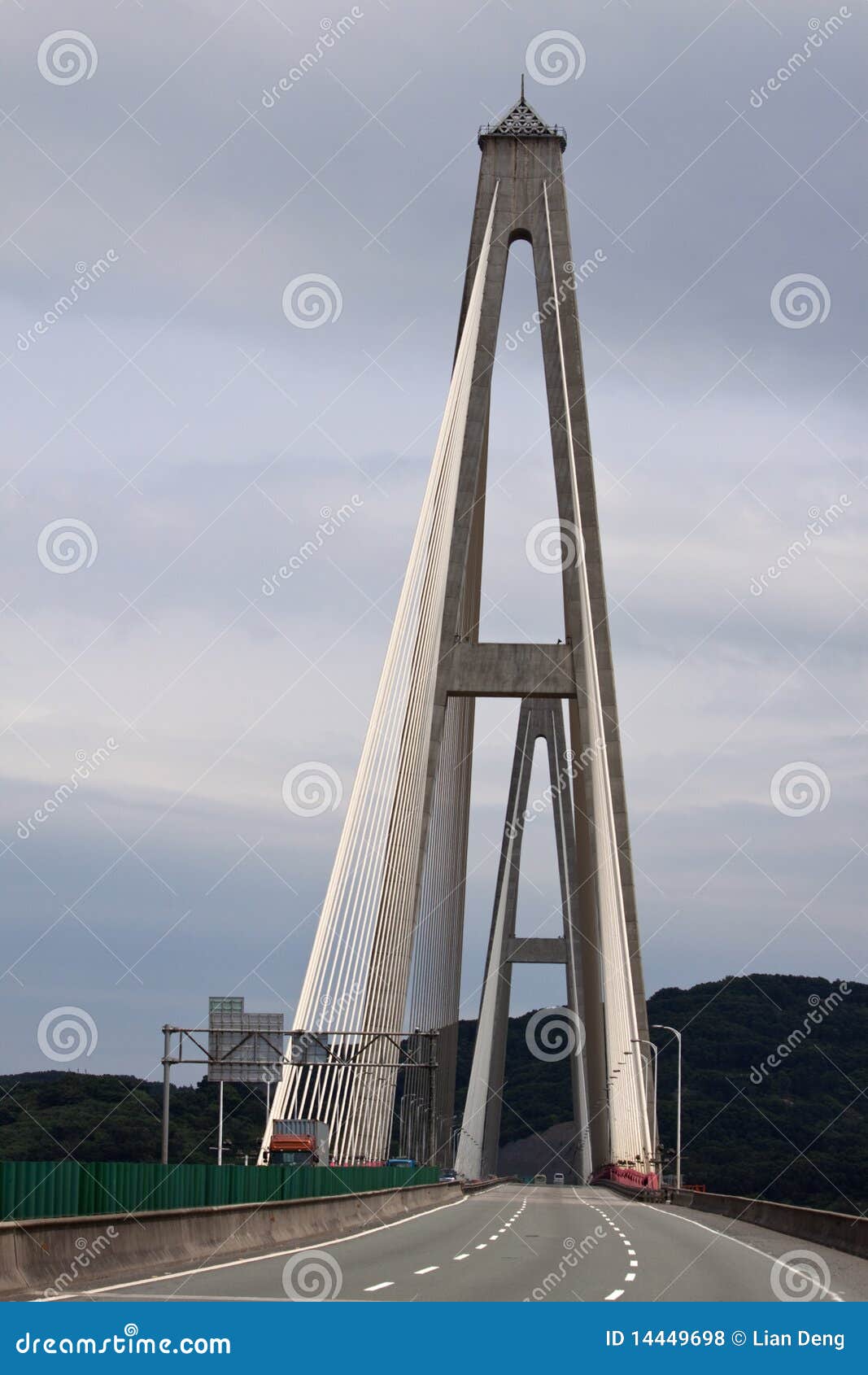 Cable-stayed bridge stock photo. Image of high, highway - 14449698