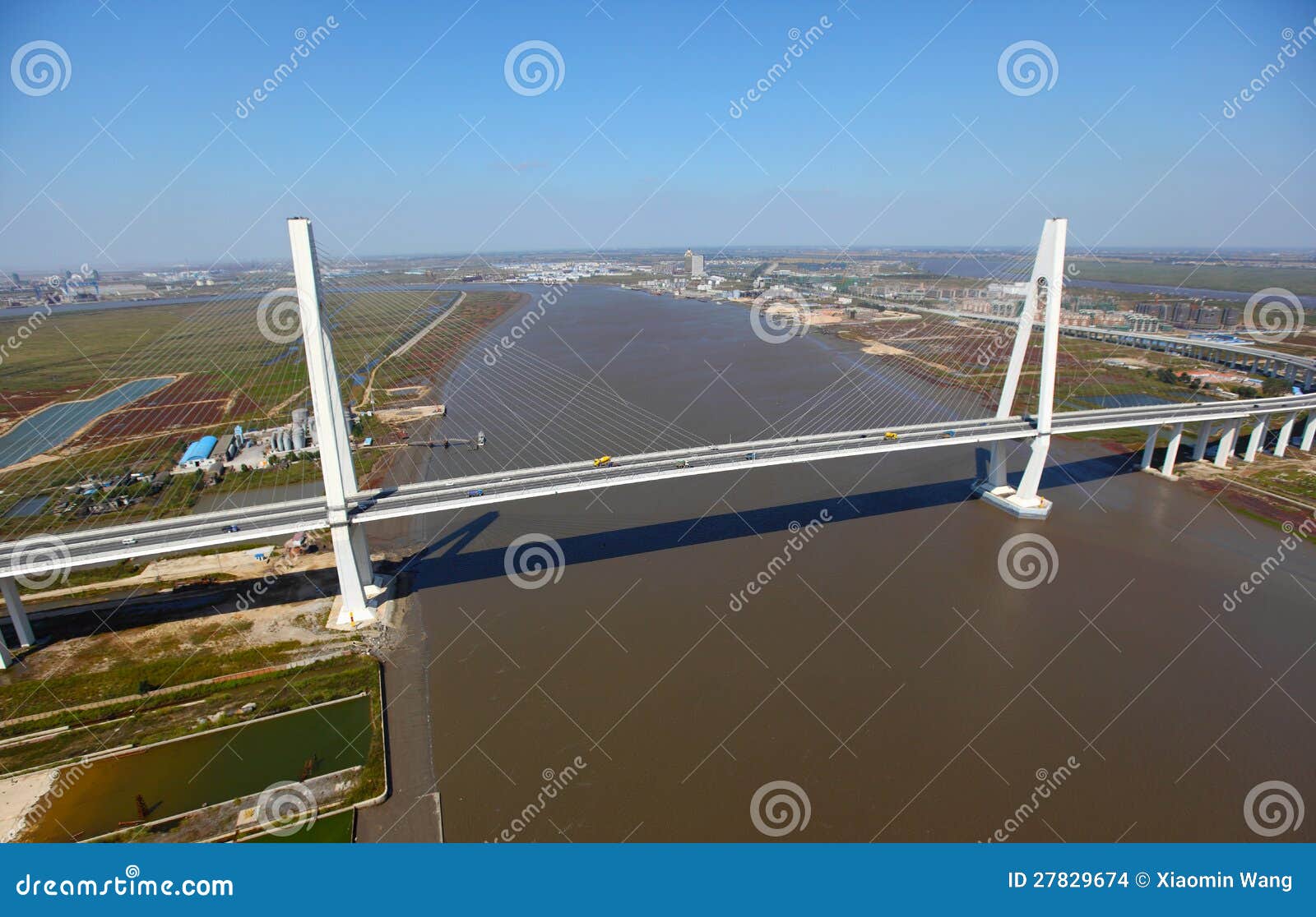 Cable-stayed bridge stock photo. Image of passage, pylon - 27829674