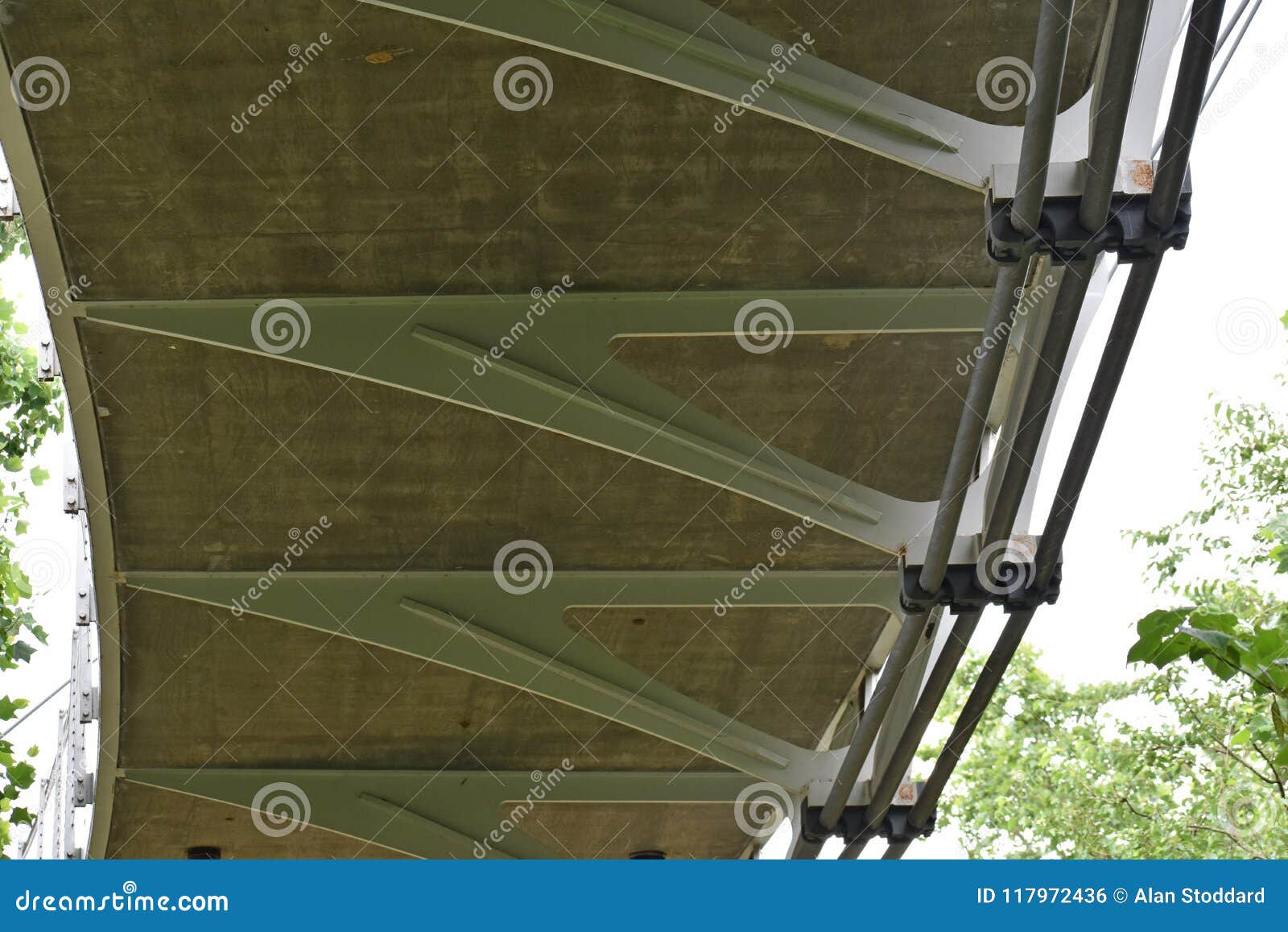 Cable-stayed Bridge Bottom View of Deck & Cables Stock Photo - Image of ...