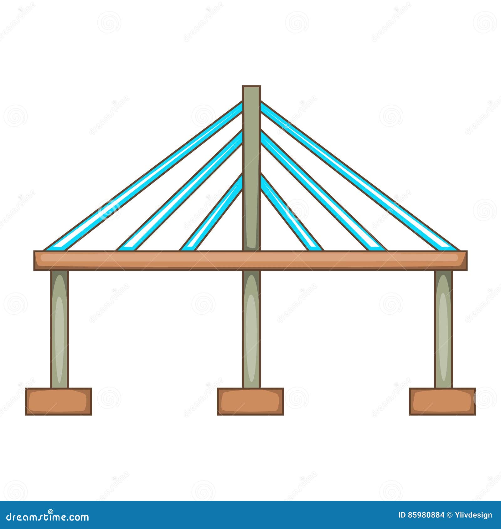 Cable-stayed Bridge Drawing, Millau Viaduct, France Stock Image ...