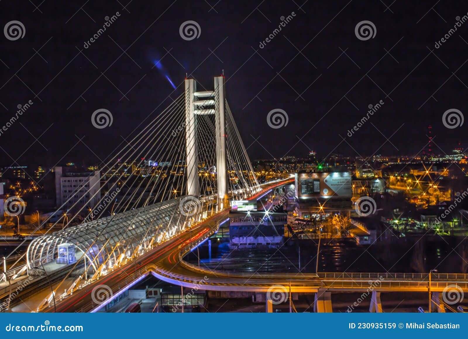 Basarab Overpass in the Night Stock Image - Image of elevated ...