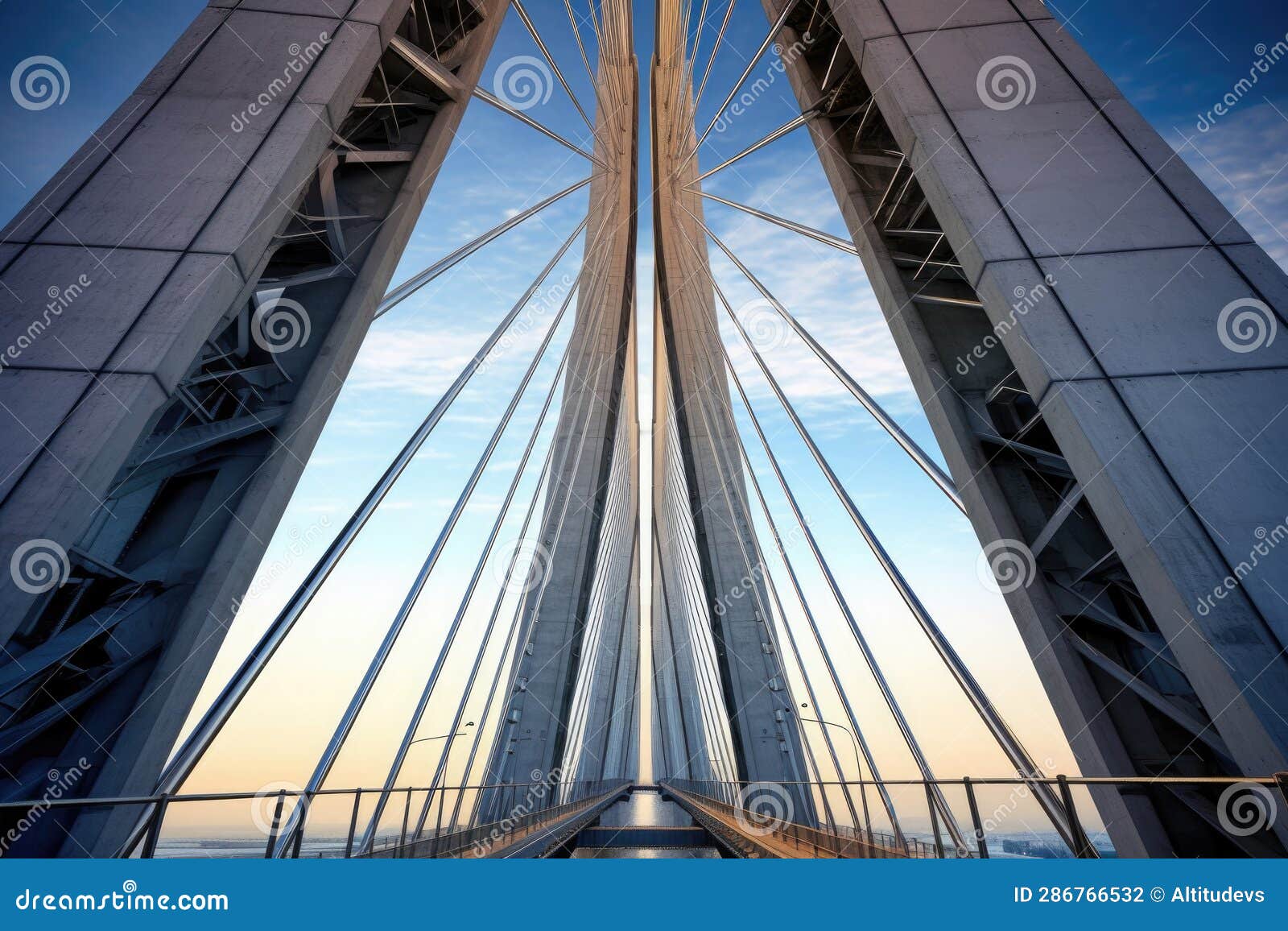 Cable-stayed Bridge Structure Close-up Stock Photo - Image of ...