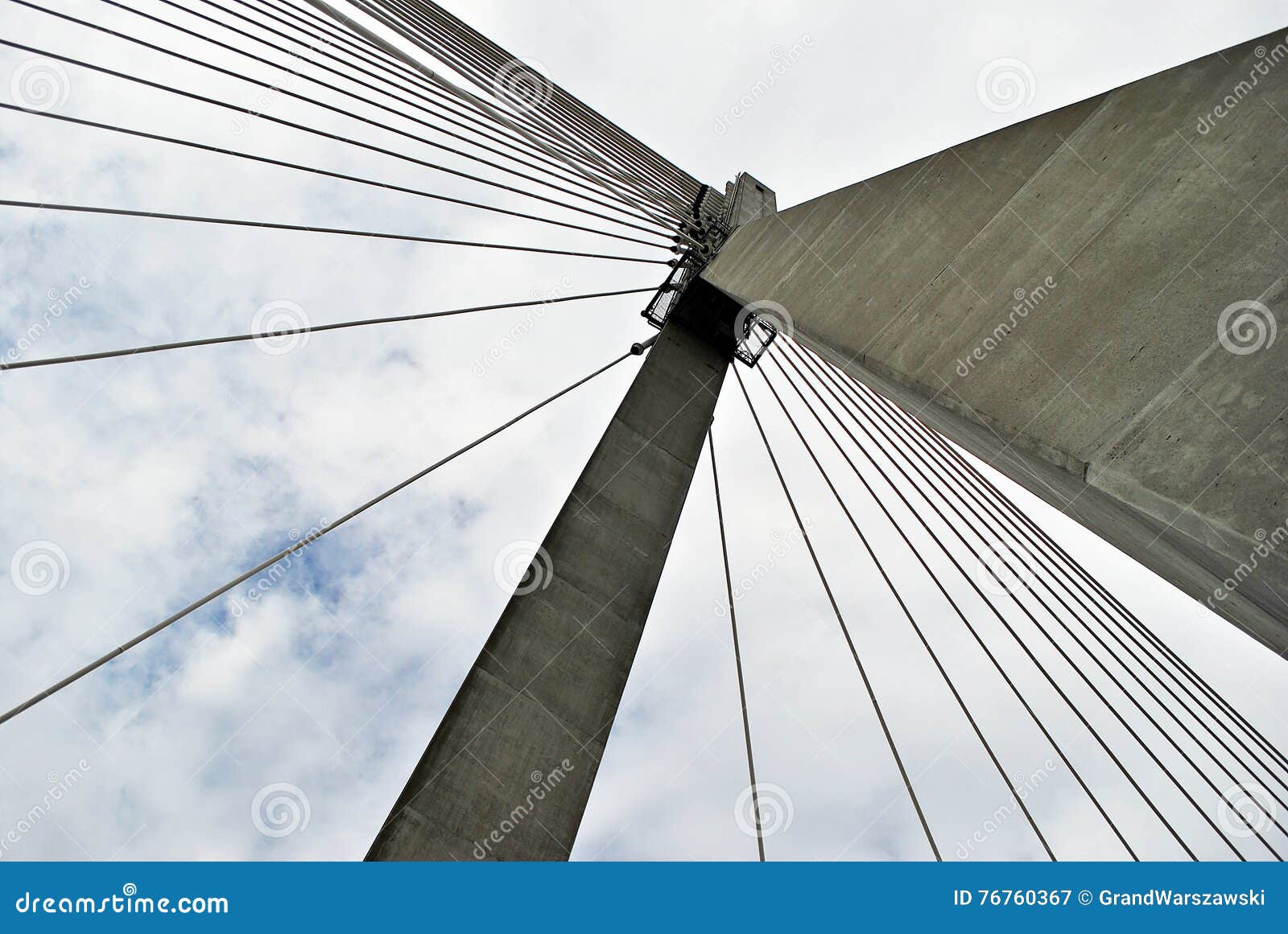 Cable-stayed bridge stock image. Image of steel, metal - 76760367