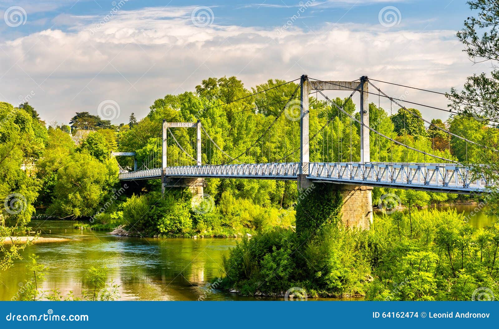 Cable-stayed Bridge in Tours - France Stock Photo - Image of commune ...