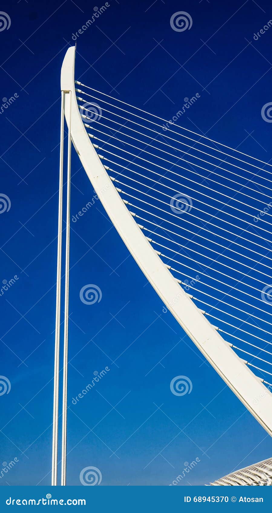 Cable Stayed Bridge in Valencia, Spain Editorial Image - Image of ...