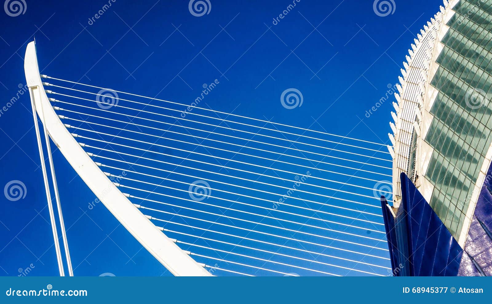 Cable Stayed Bridge in Valencia, Spain Editorial Photography - Image of ...