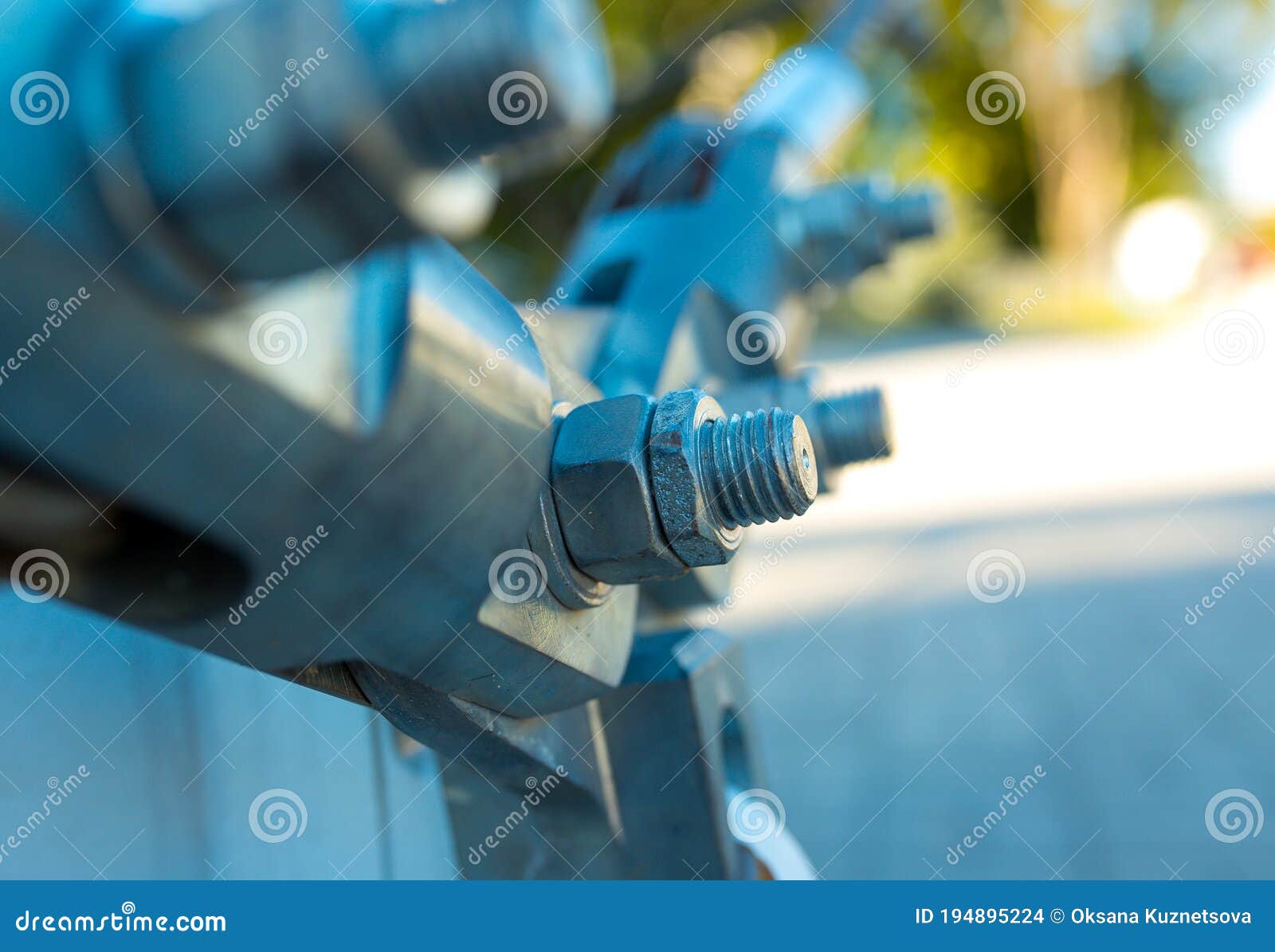 Fixing in Technology. Cable-stayed Mounting Option. Fastening Stretching Stock Photo - Image of ...