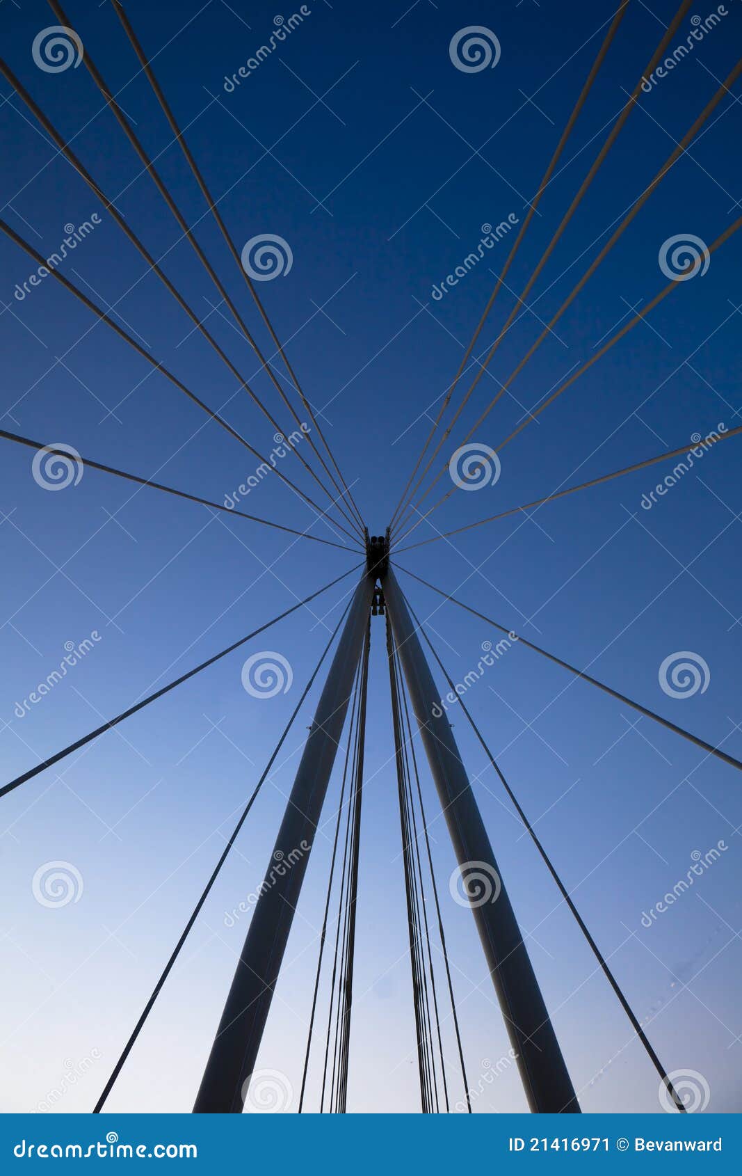Cable supports of Bridge stock image. Image of bridge - 21416971