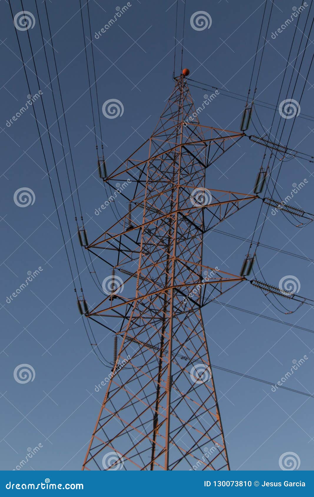 Cable Telephone Antenna in Front of Blue Sky Stock Photo - Image of ...