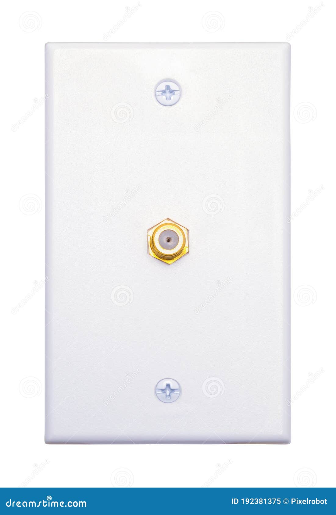 Cable Television Wall Plate Stock Image - Image of plate, isolated ...