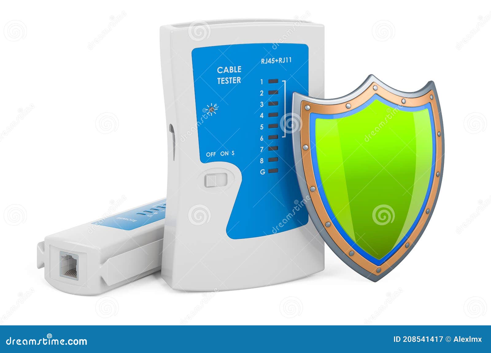 Cable Tester with Shield, 3D Rendering Stock Illustration ...