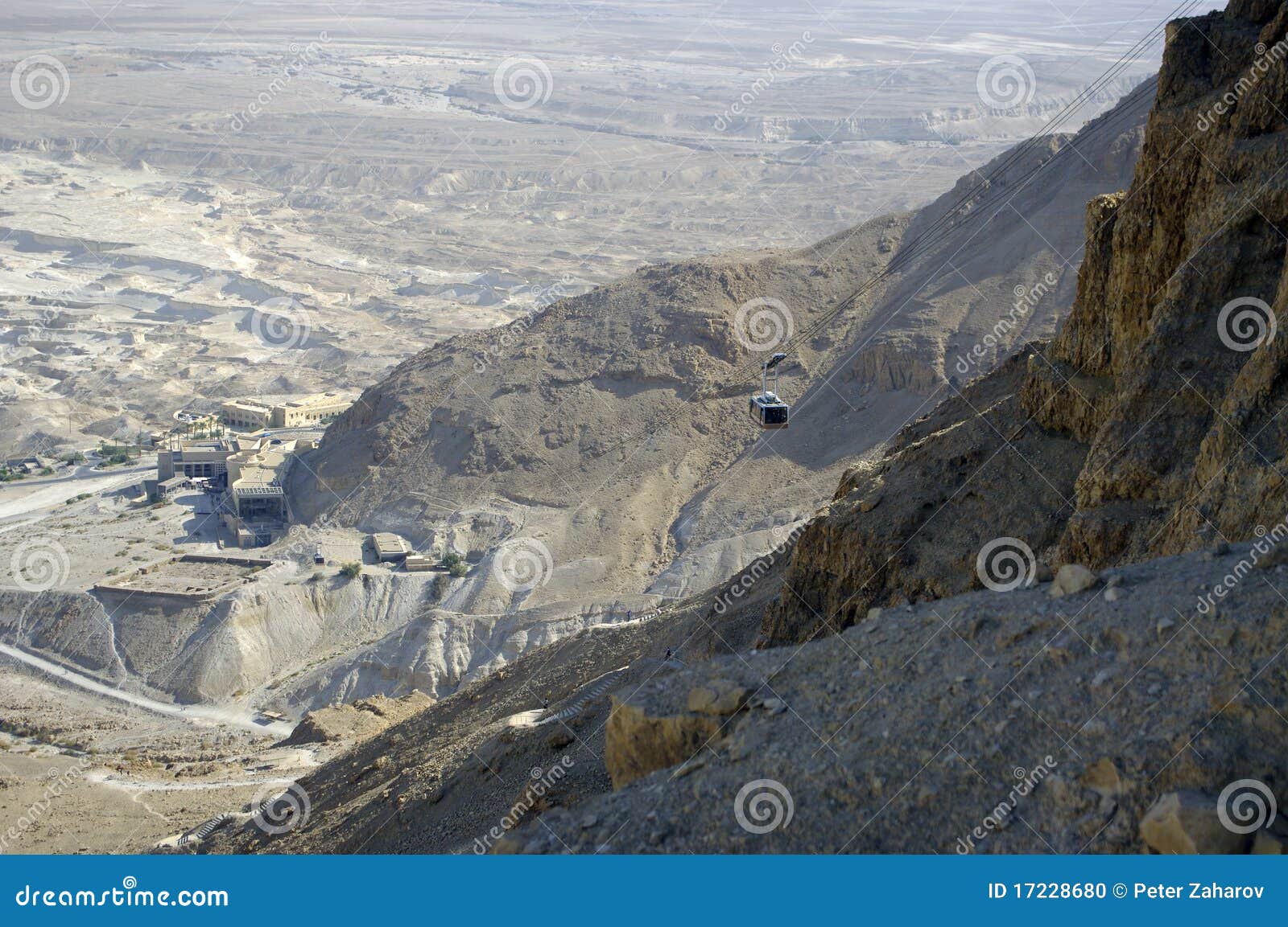 Cable To Ancient Fortress Masada. Israel. Stock Photo - Image of masada ...