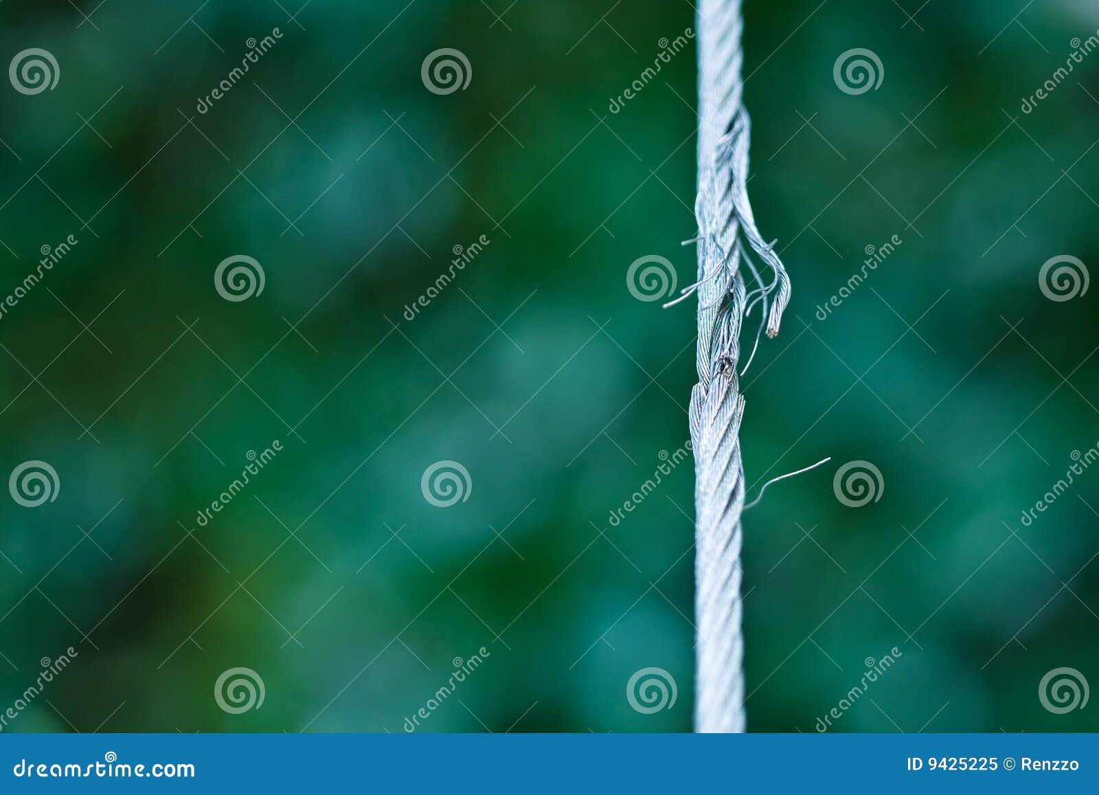 Cable about To Break. Damaged Steel Cable. Stock Image - Image of ...