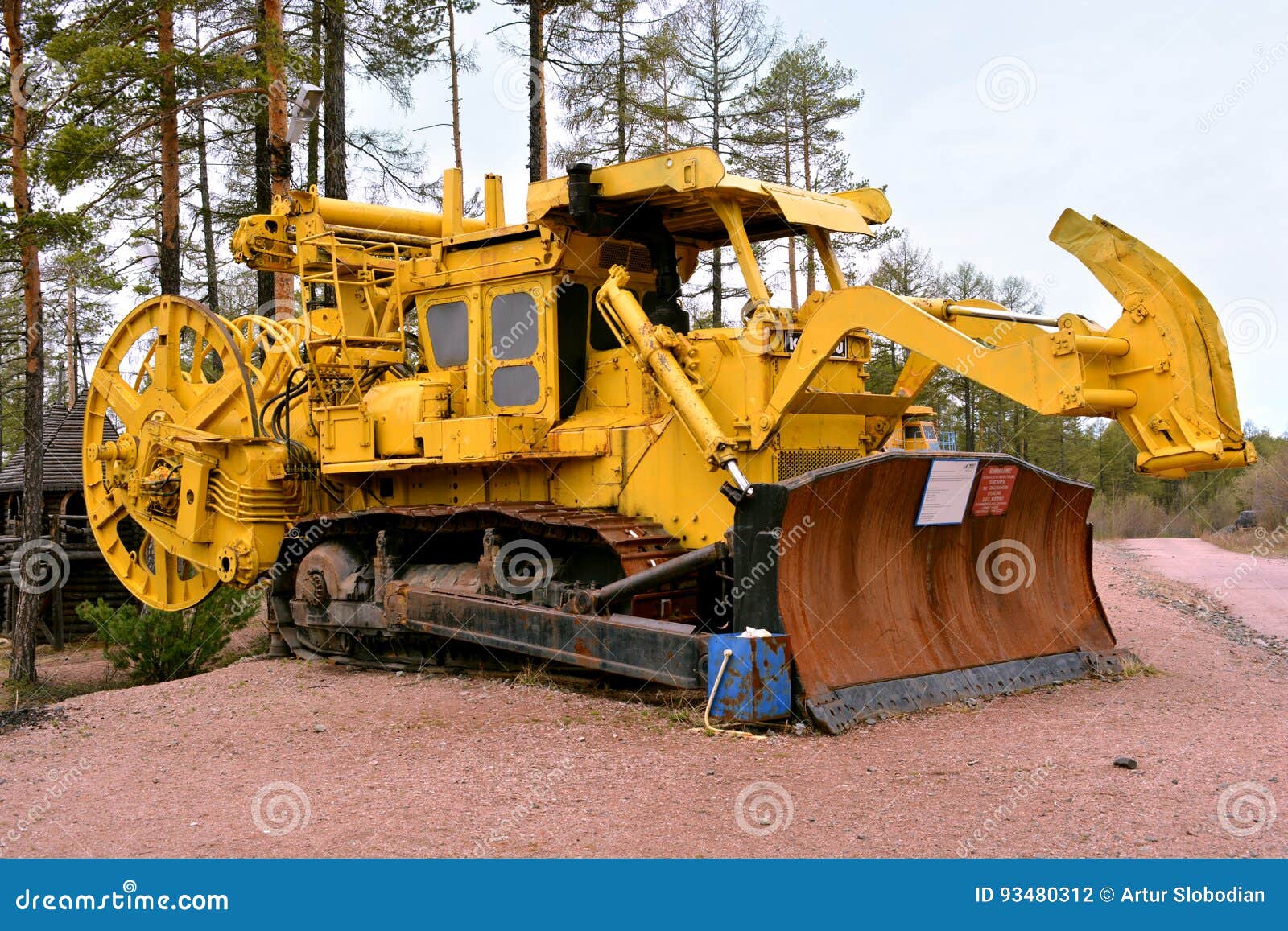 Cable tractor stock photo. Image of construction, mechanical - 93480312