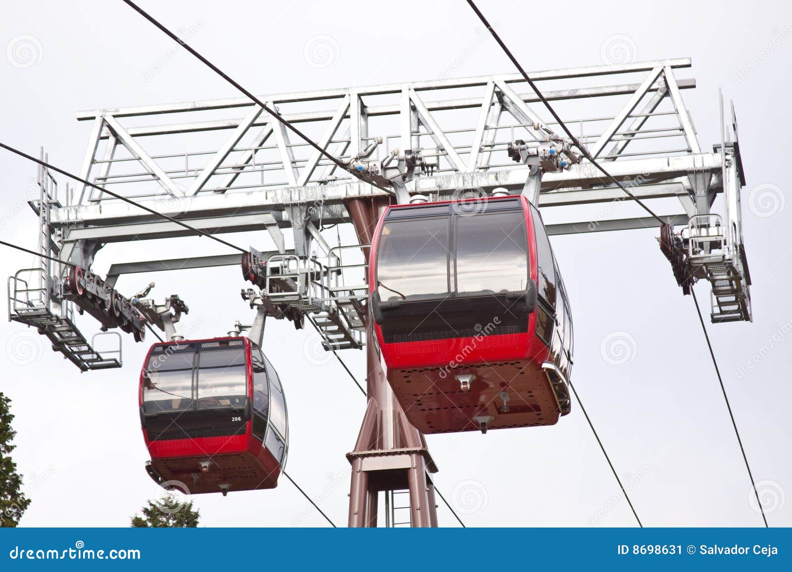 Cable Tram Car in the Mountain Stock Image - Image of famous, landscape ...