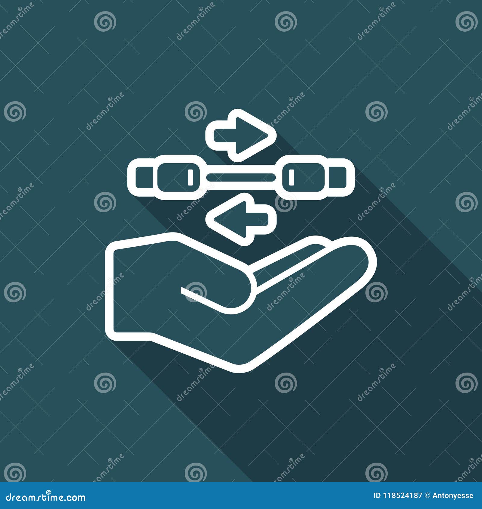 Cable Transfer Service- Minimal Vector Icon Stock Vector - Illustration ...