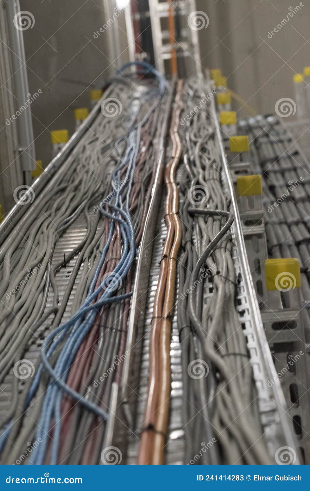 A cable tray for cables stock image. Image of light - 241414283