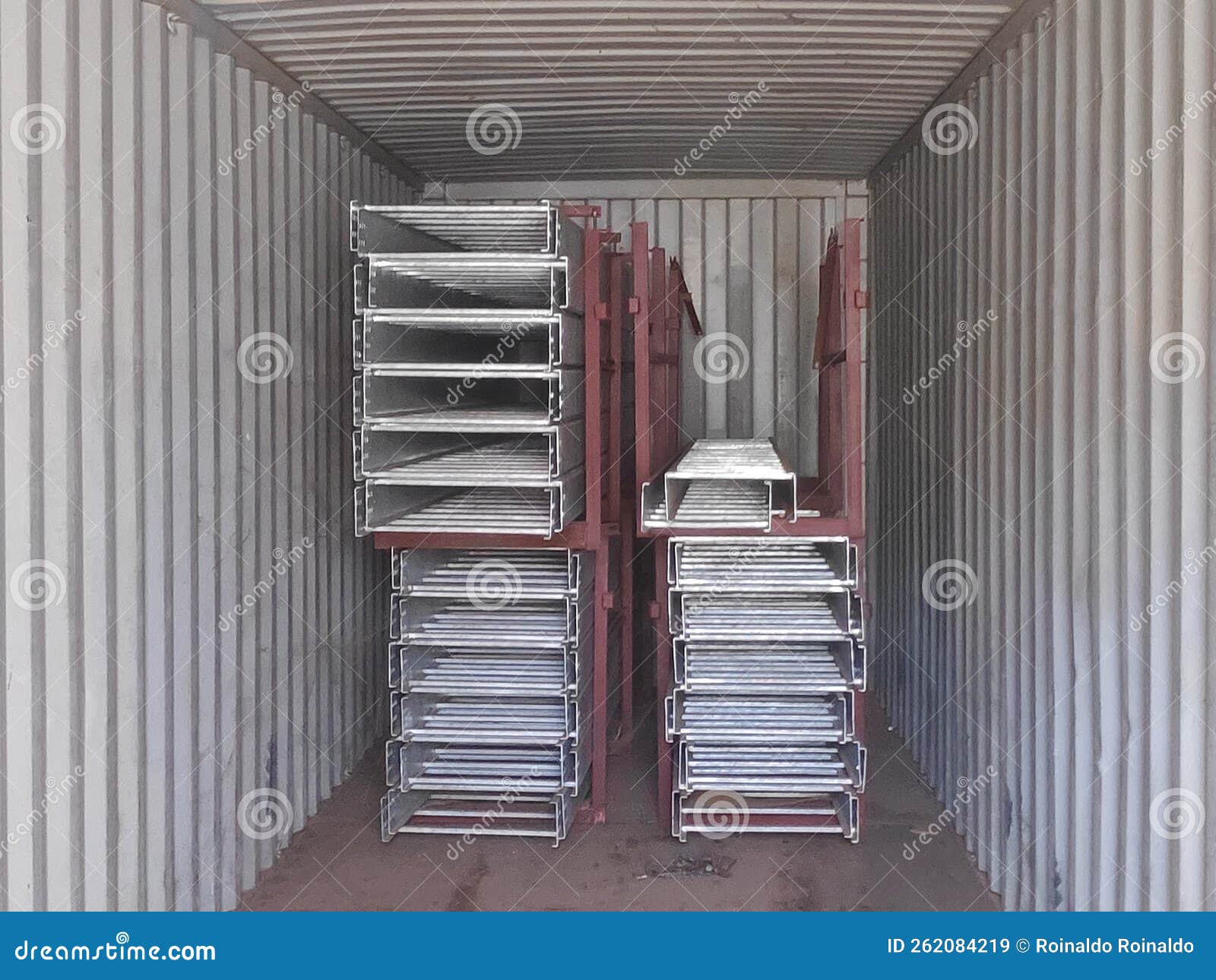 Cable Tray in Container stock image. Image of arranged - 262084219