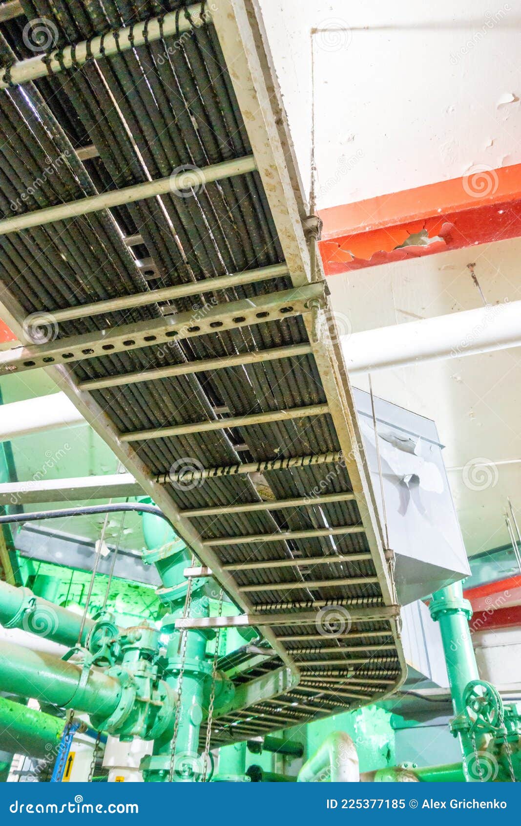 Cable Tray with Electrical Cable Layout Engineering Stock Image - Image ...