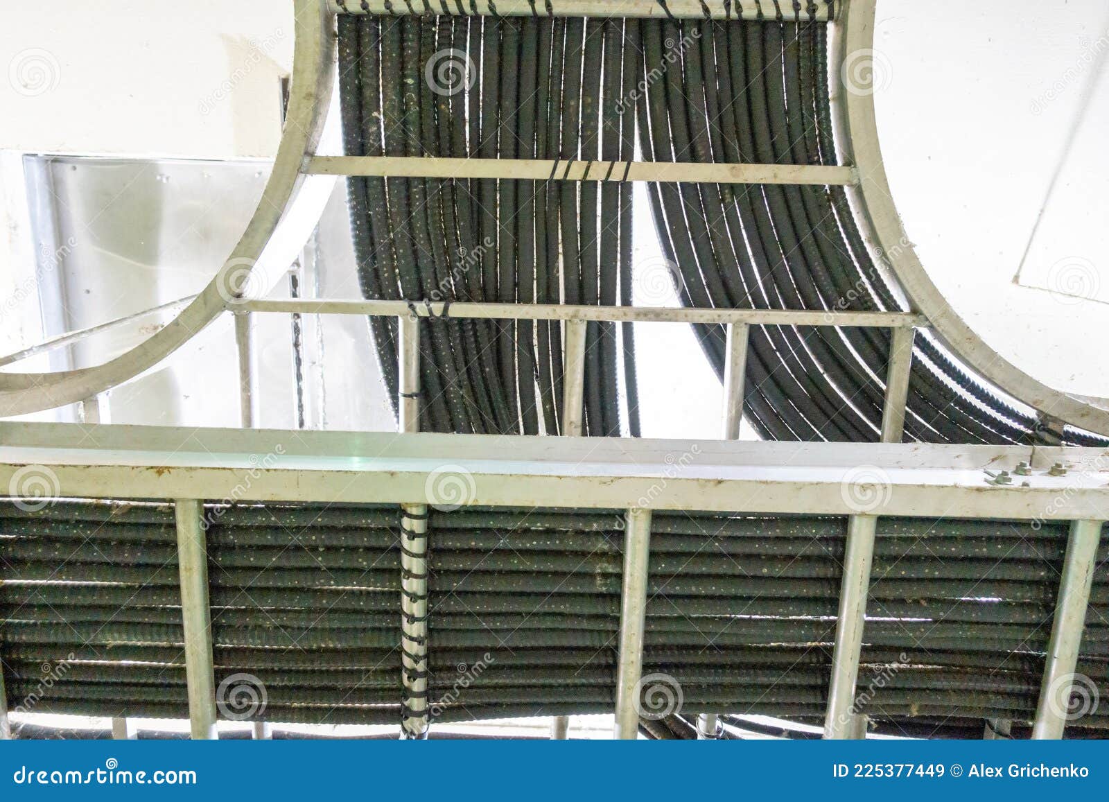Cable Tray with Electrical Cable Layout Engineering Stock Image - Image ...