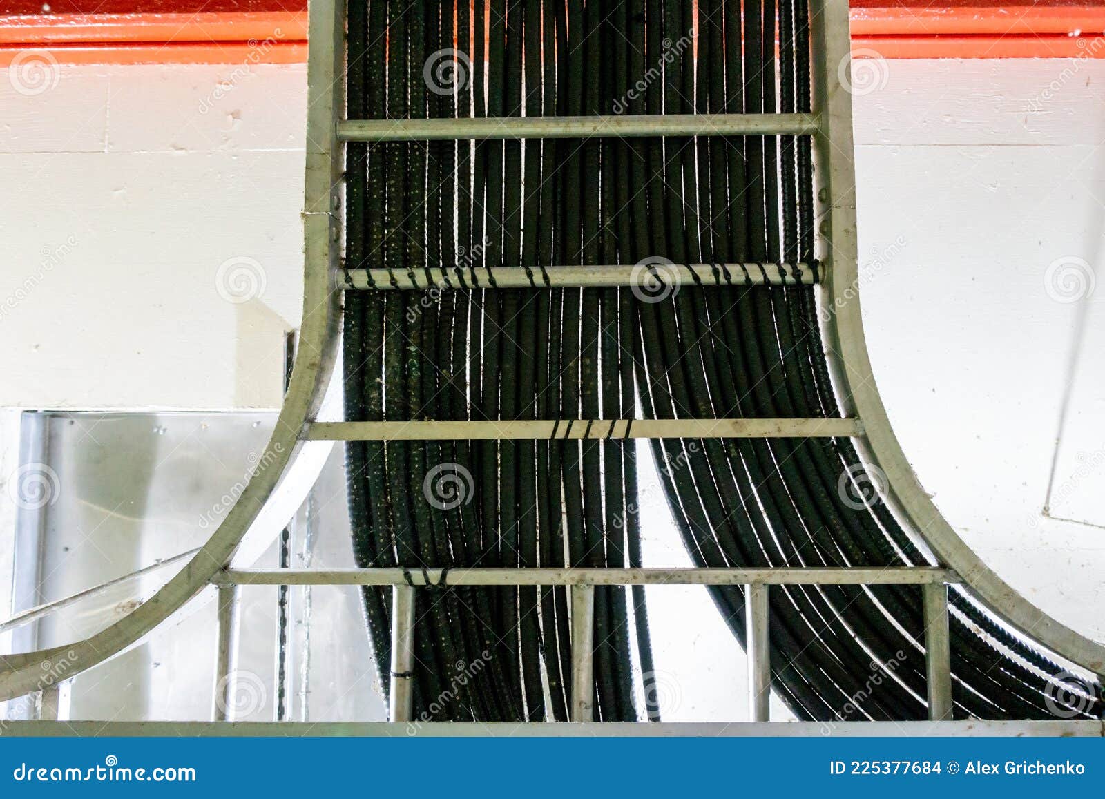 Cable Tray with Electrical Cable Layout Engineering Stock Photo - Image ...