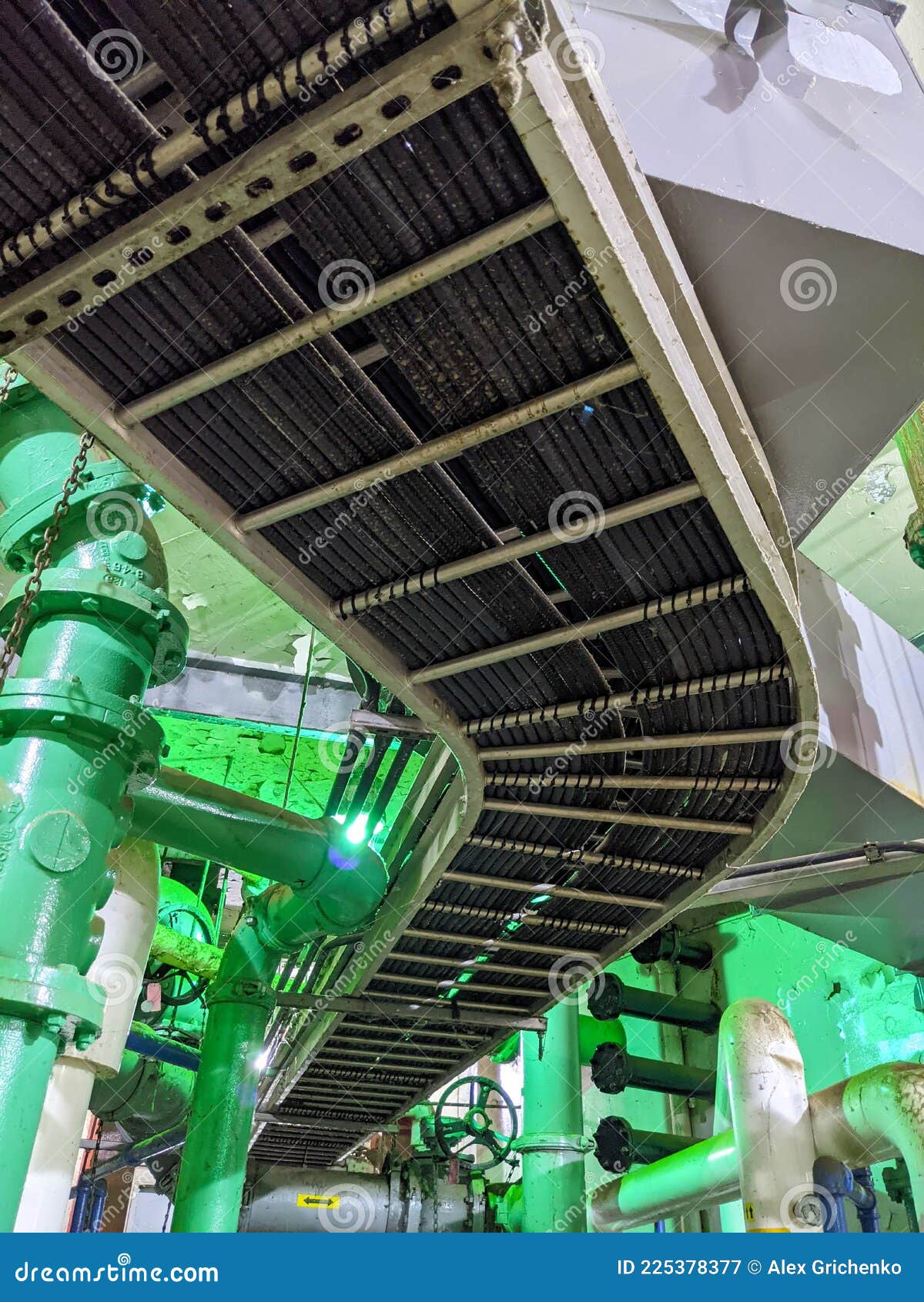 Cable Tray with Electrical Cable Layout Engineering Stock Image - Image ...