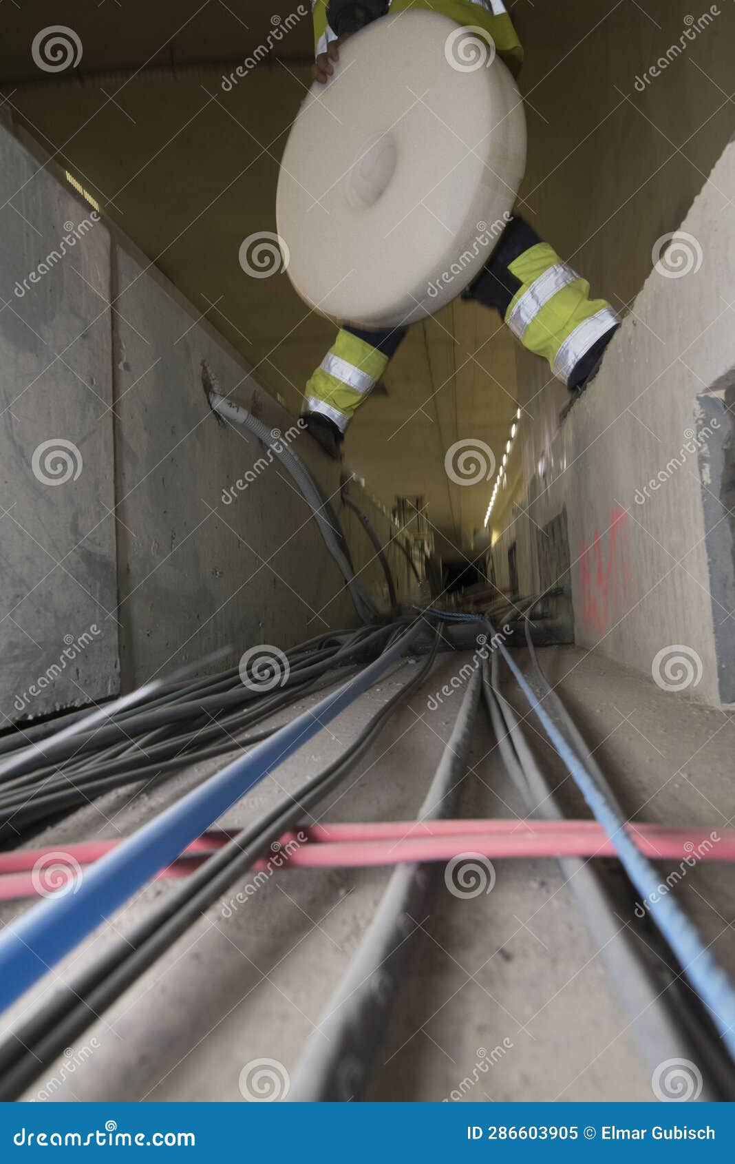 A cable tray for cables stock image. Image of cabling - 286603905