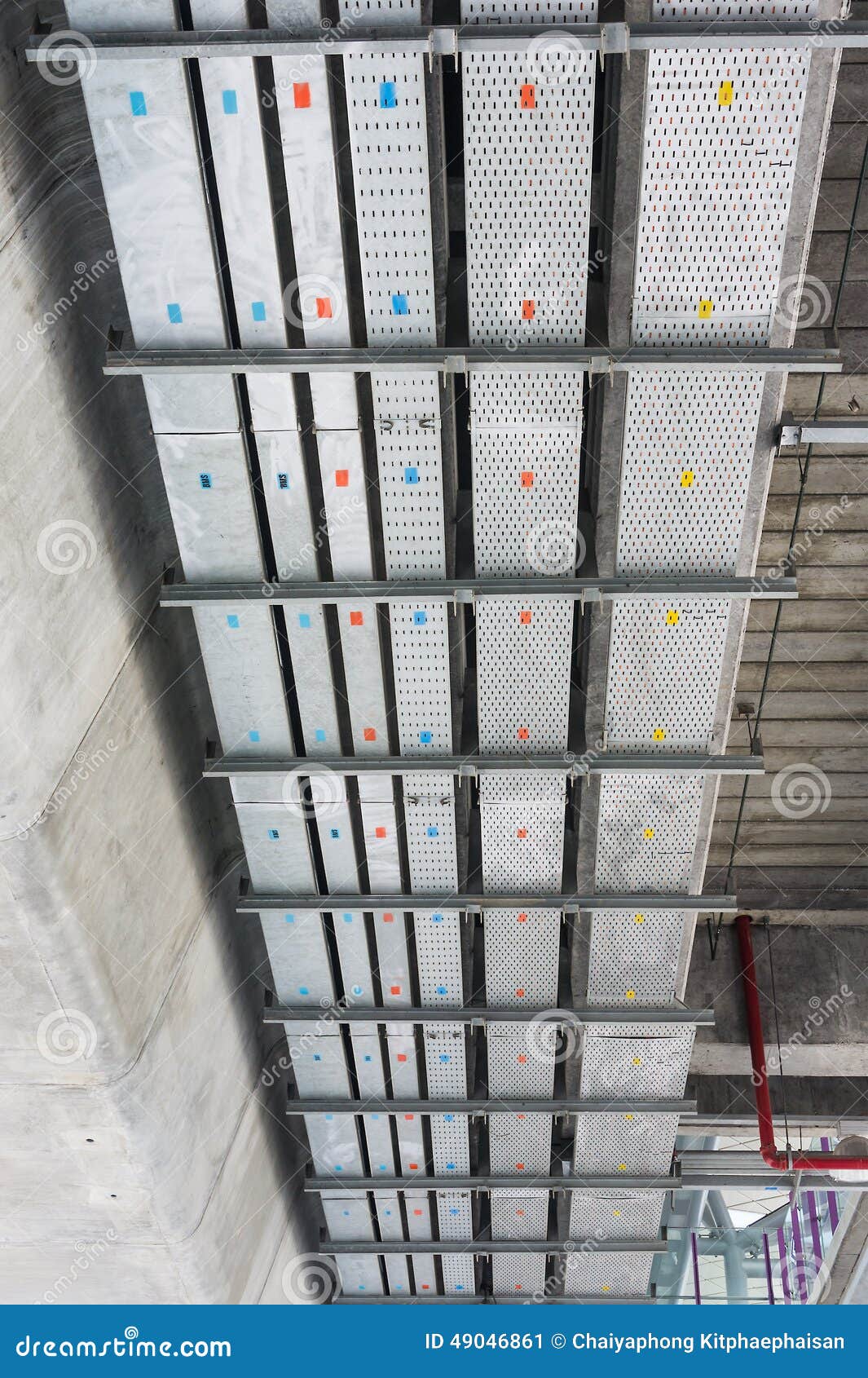 Cable Tray With Electrical Cable Layout Engineering Stock Image ...