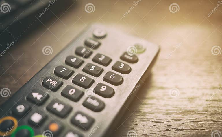 Cable TV Satellite Set Top Box Remote Controller Stock Photo - Image of ...