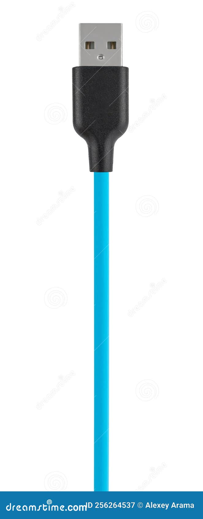 Cable with USB Connector, on White Background Stock Image - Image of ...