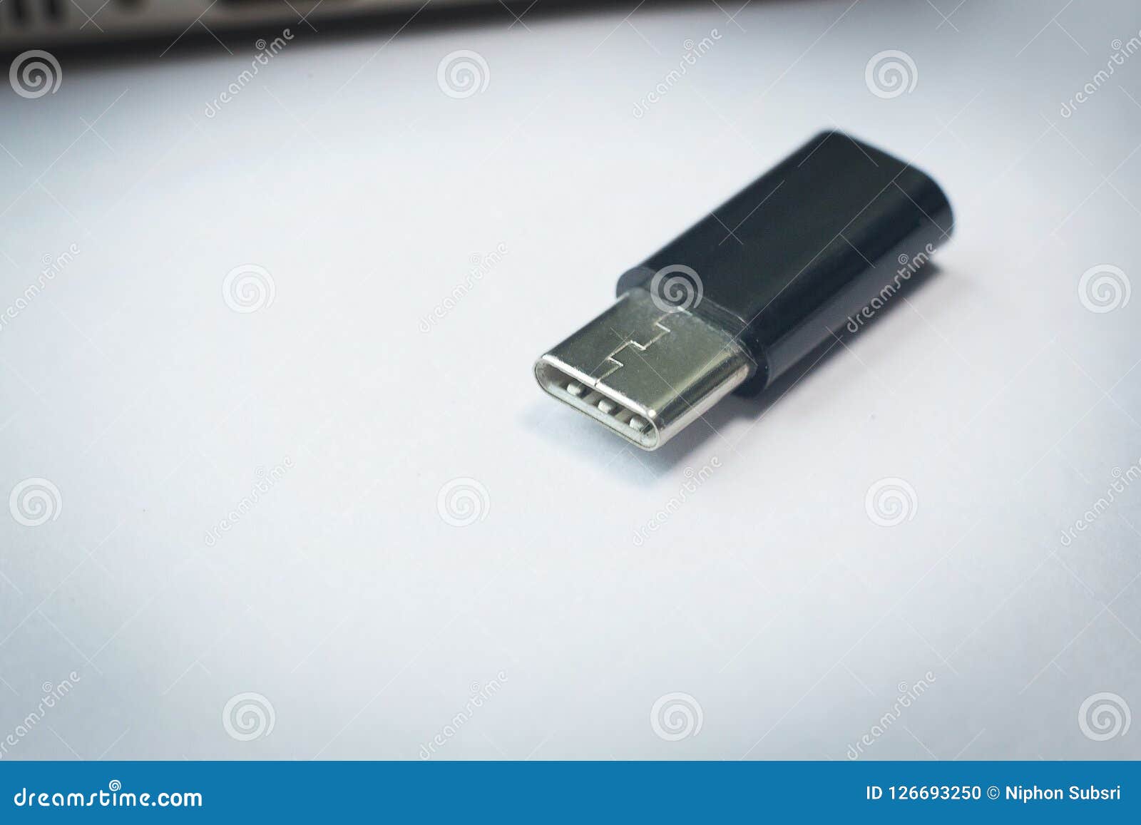 Cable Usb Type C it Connection Device Close Up Image. Stock Photo ...