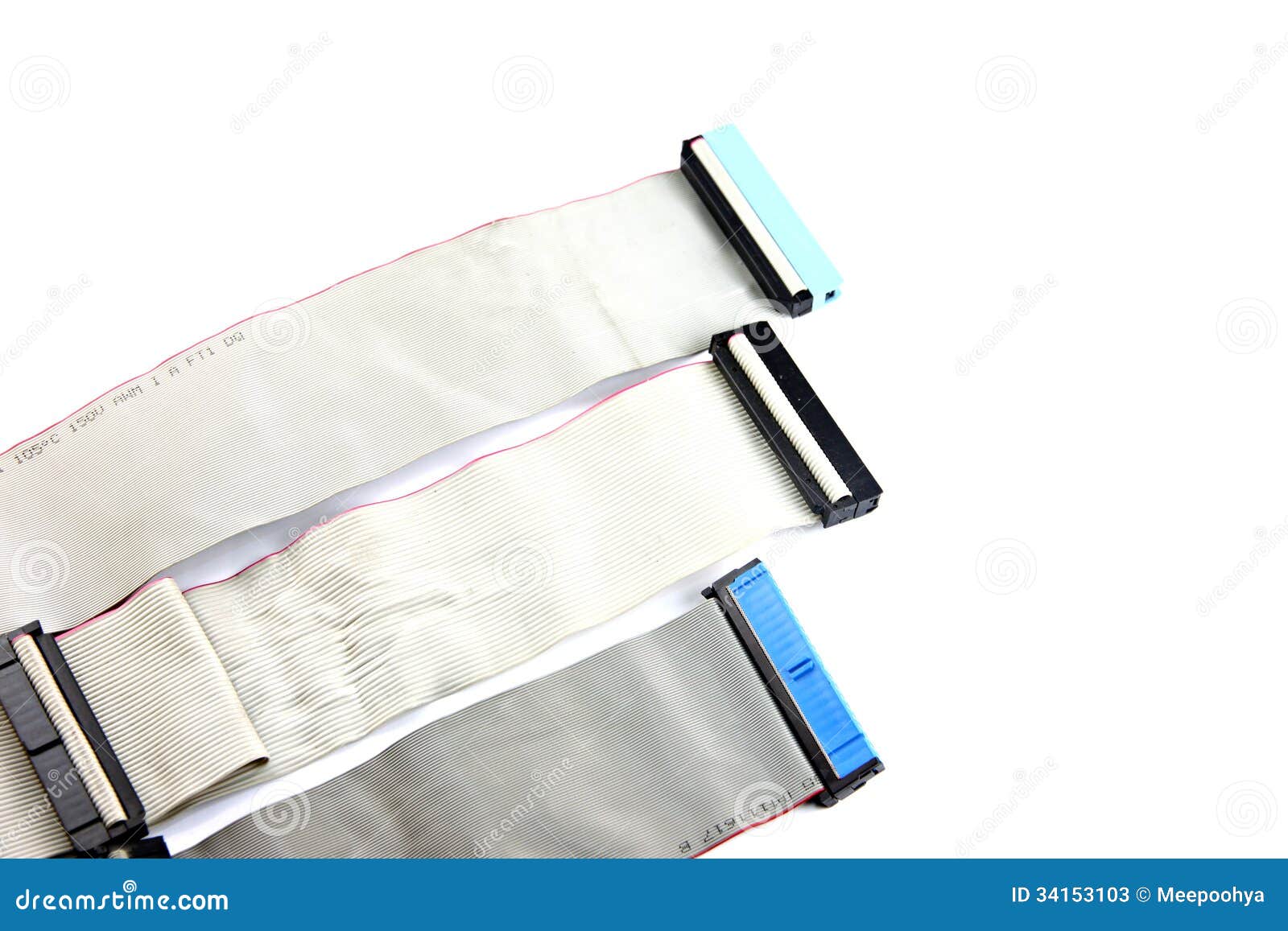 Cable Used To Connect the Computer Hard Disk. Stock Image - Image of ...