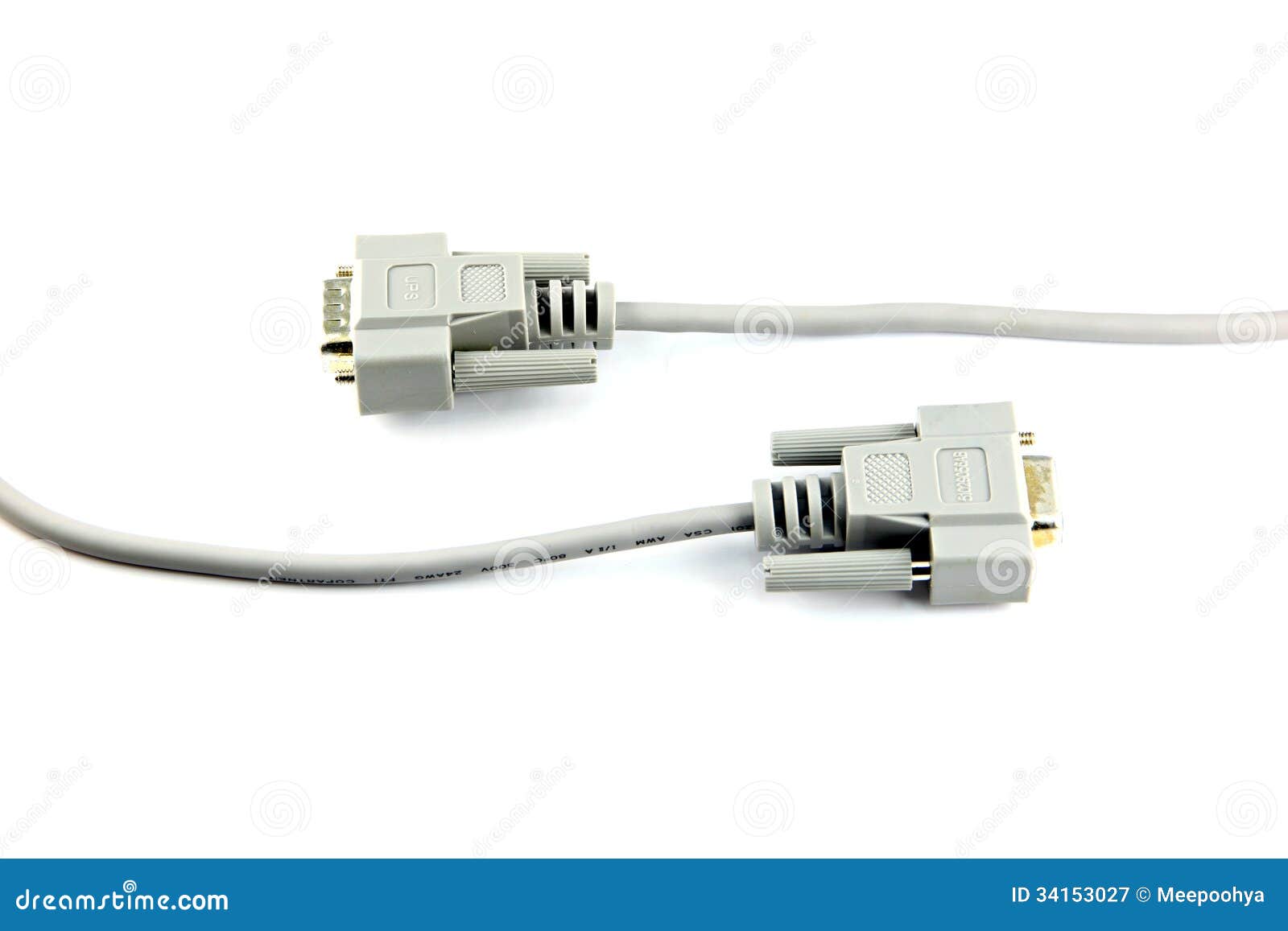 Cable Used To Connect the Printer. Stock Image - Image of power, wires ...