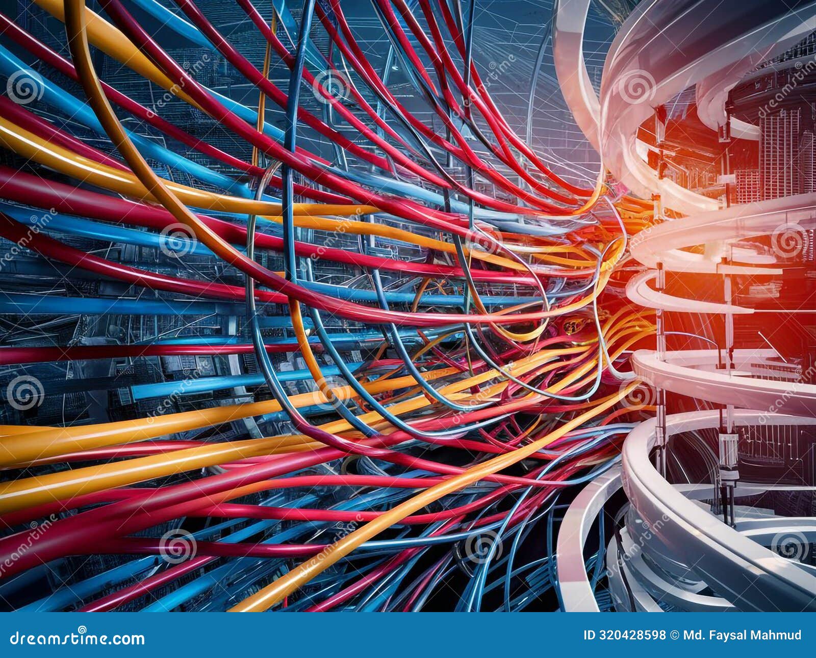 Cable Virtual Technology Virtual Image Photo Background Stock ...