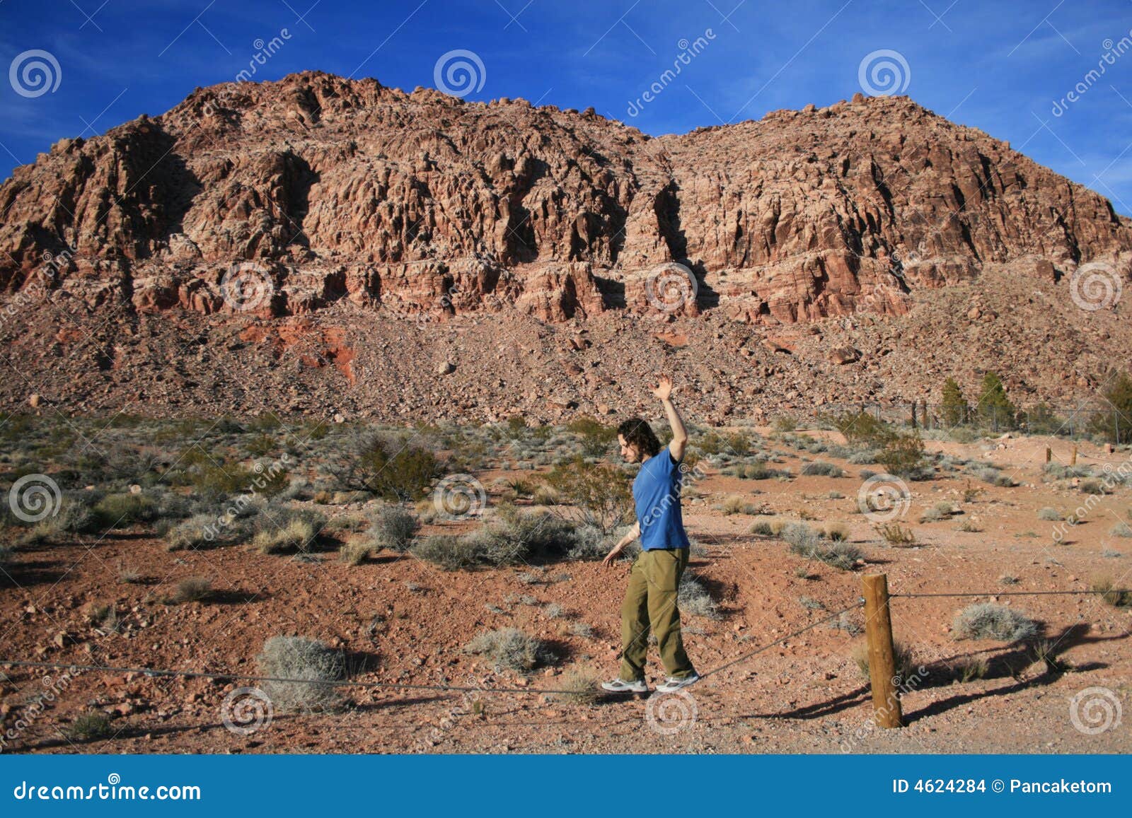 Cable walking stock photo. Image of balance, nevada, tight - 4624284