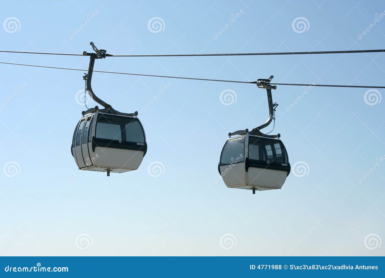 Cable-way stock photo. Image of lisbon, engineering, cabin - 4771988