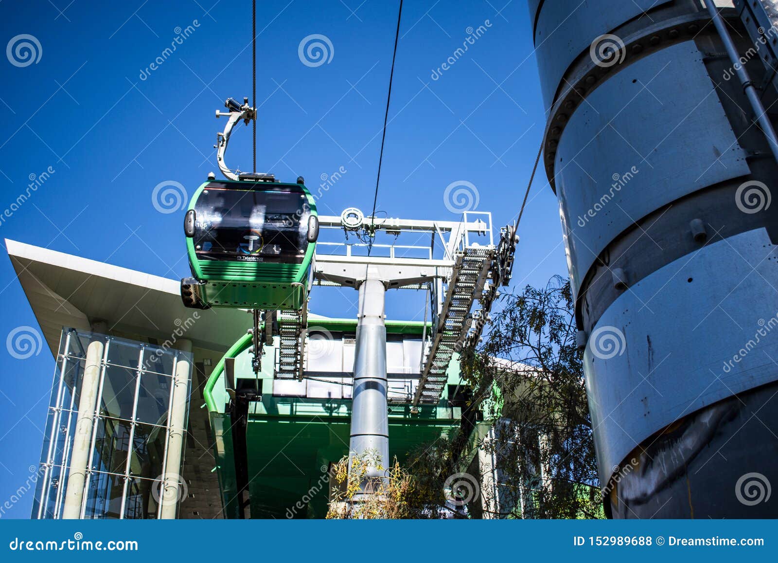 Cable Way Massive Transport for People Stock Photo - Image of elevated ...