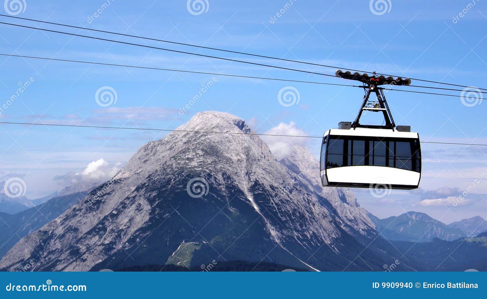 Cable way in the sky stock photo. Image of cable, transport - 9909940