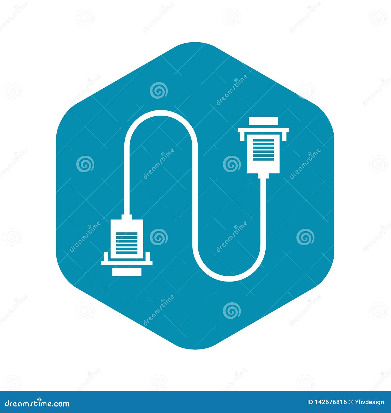 Cable Wire Computer Icon, Simple Style Stock Vector - Illustration of ...