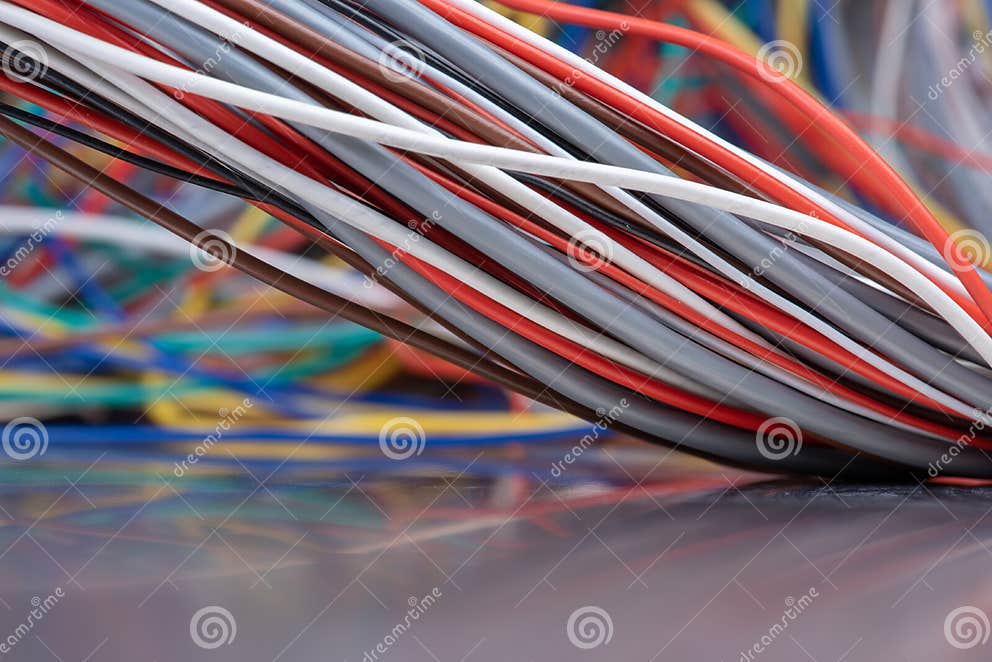 Cable and Wire in Computer Network Systems Stock Image - Image of ...