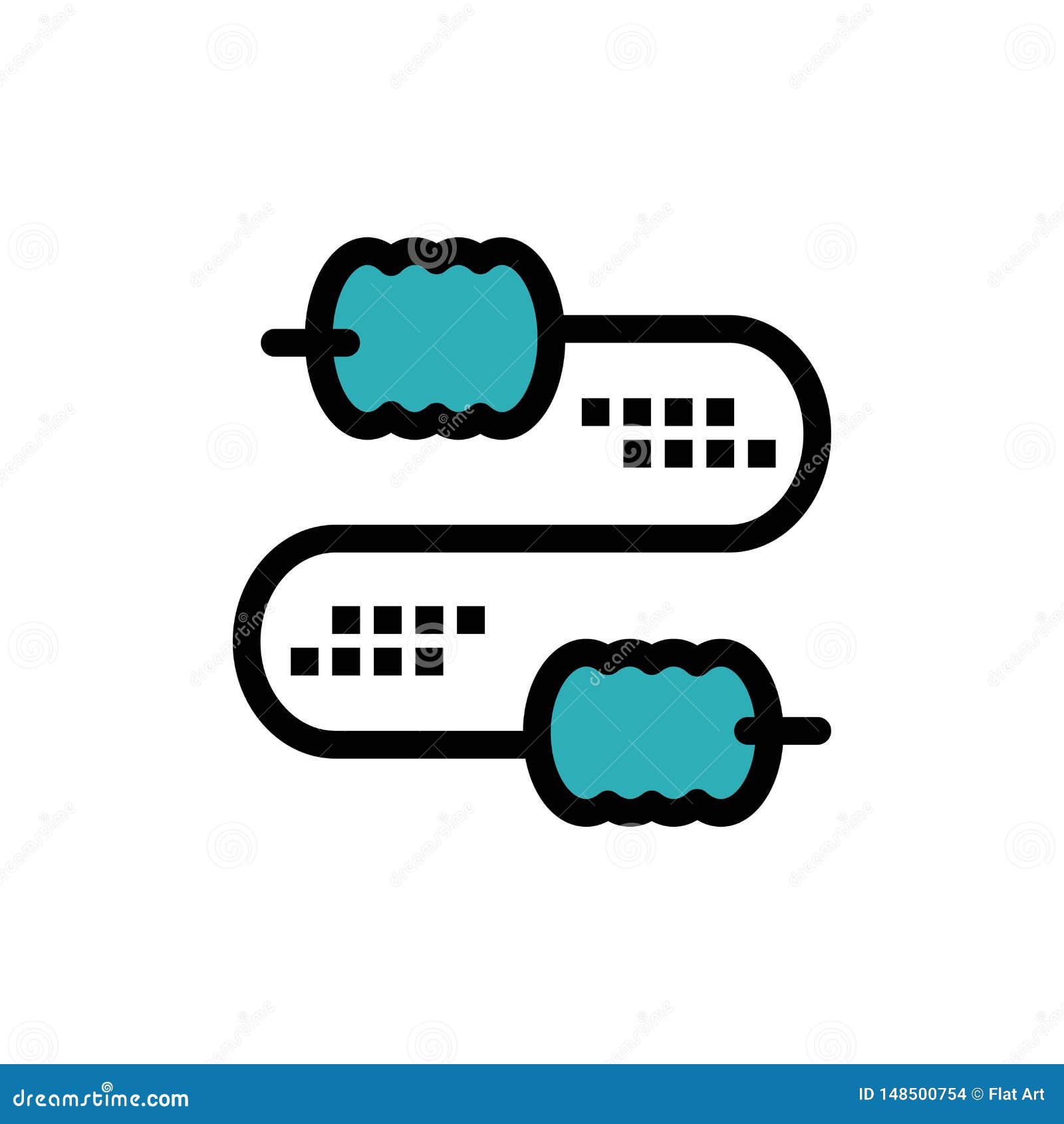 Cable, Wire, Joint, Capacitors Flat Color Icon. Vector Icon Banner ...