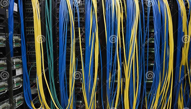Cable Wire Network Datacenter Fiber Router Computer Network Cables ...