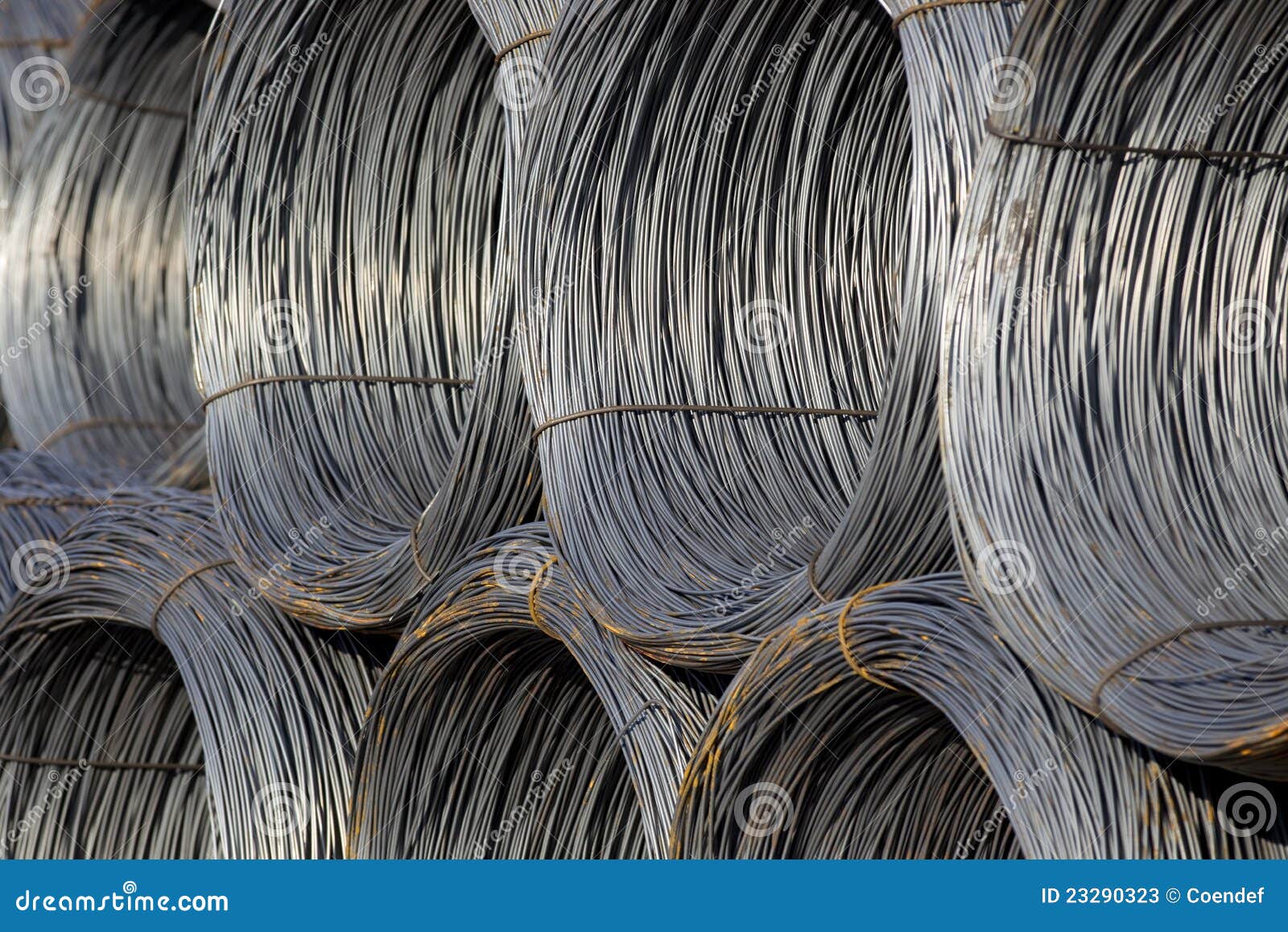 Cable Wire Rolls Kept Together Stock Image - Image of heavy, resistant ...