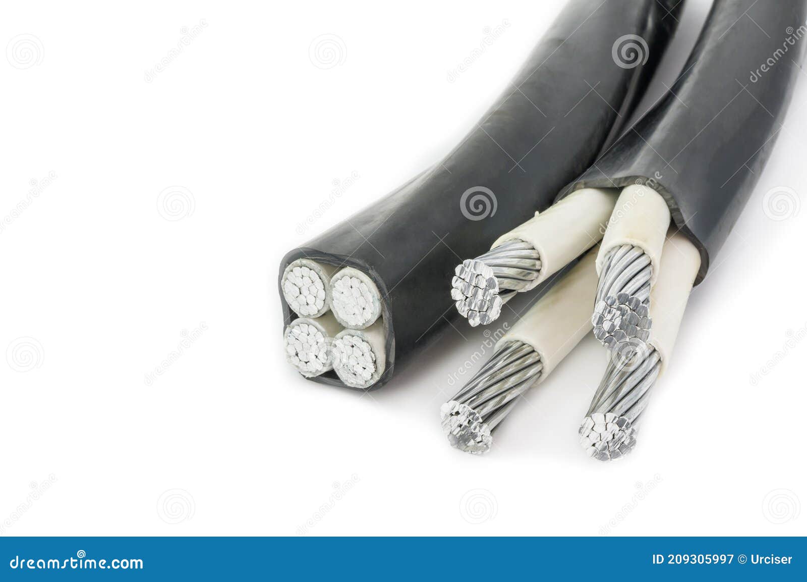 Cable wires aluminum stock image. Image of wire, industry - 209305997