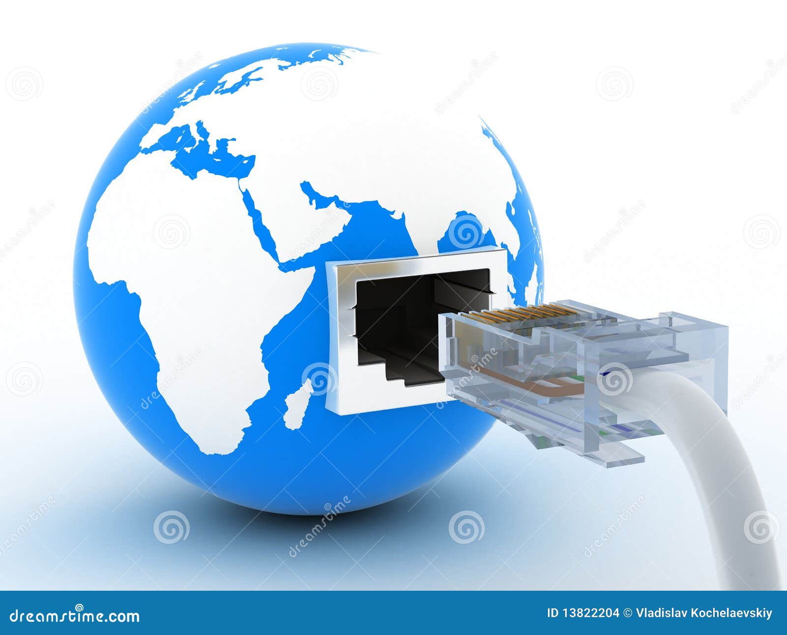 Cable and world stock illustration. Illustration of internet - 13822204